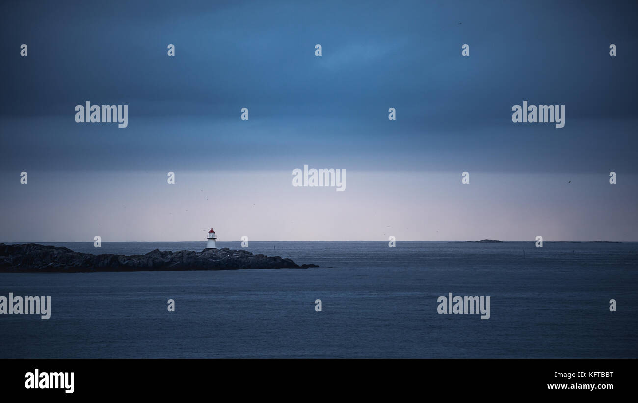 Seascape view of lighthouse and ocean Stock Photo - Alamy
