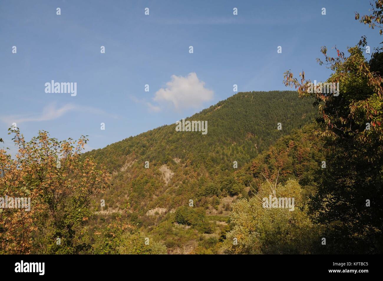 A view of the Appennine mountains from Connio, Carrega Ligure, Piedmont ...