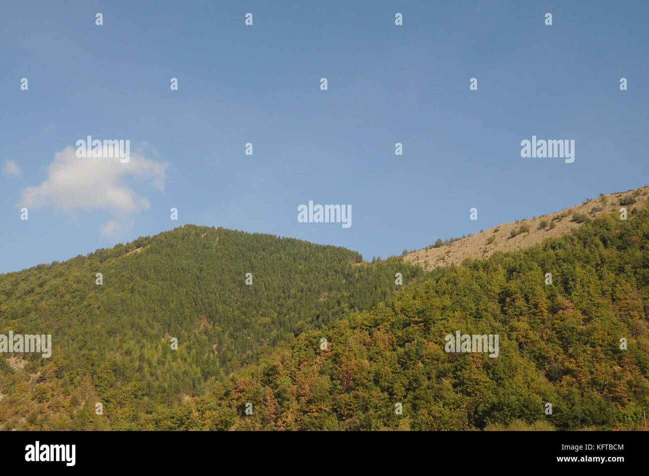 A view of the Appennine mountains from Connio, Carrega Ligure, Piedmont ...