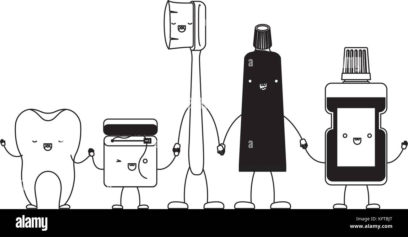 Mouthwash toothbrush hygiene antibacterial Stock Vector Images - Alamy