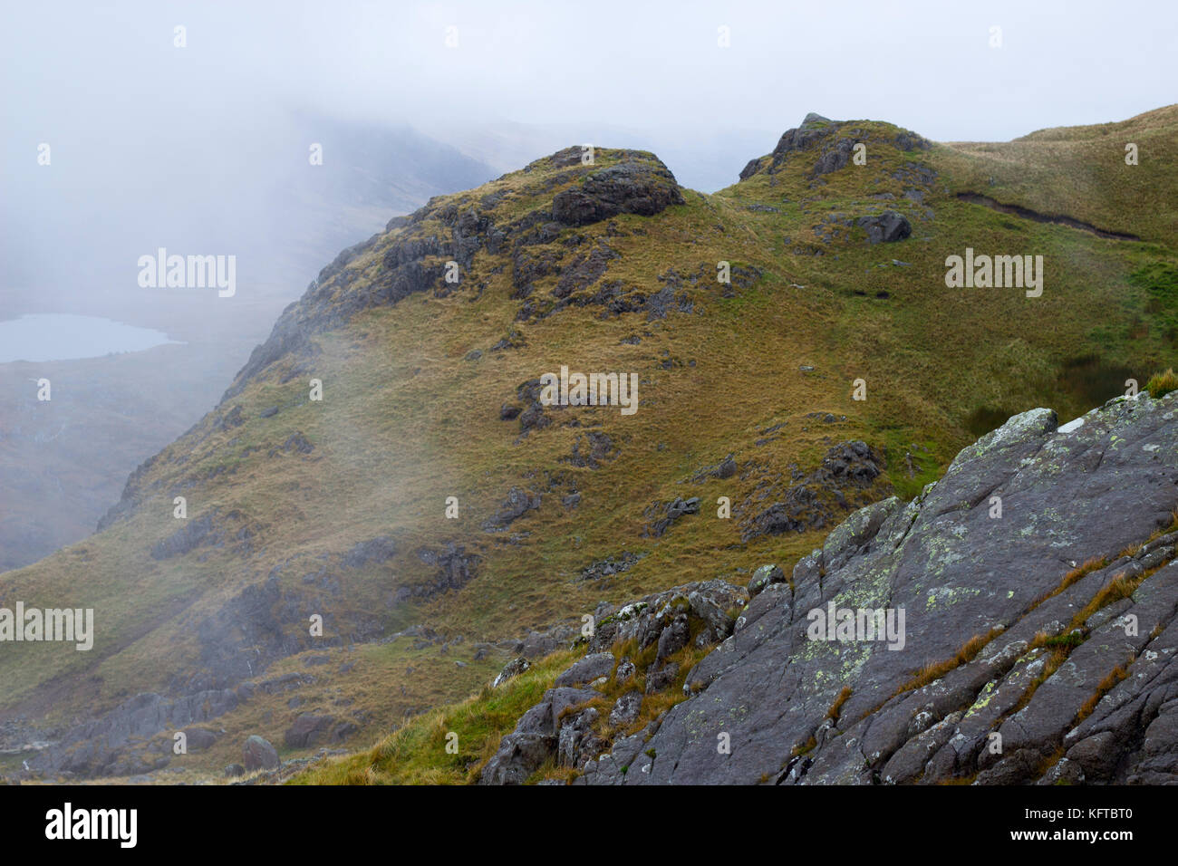 The edge of a Mountain in Snowdonia Stock Photo - Alamy