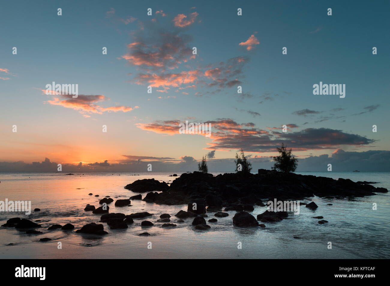 Red bus converted into a cafe, Saint Martin, Mauritius Stock Photo - Alamy