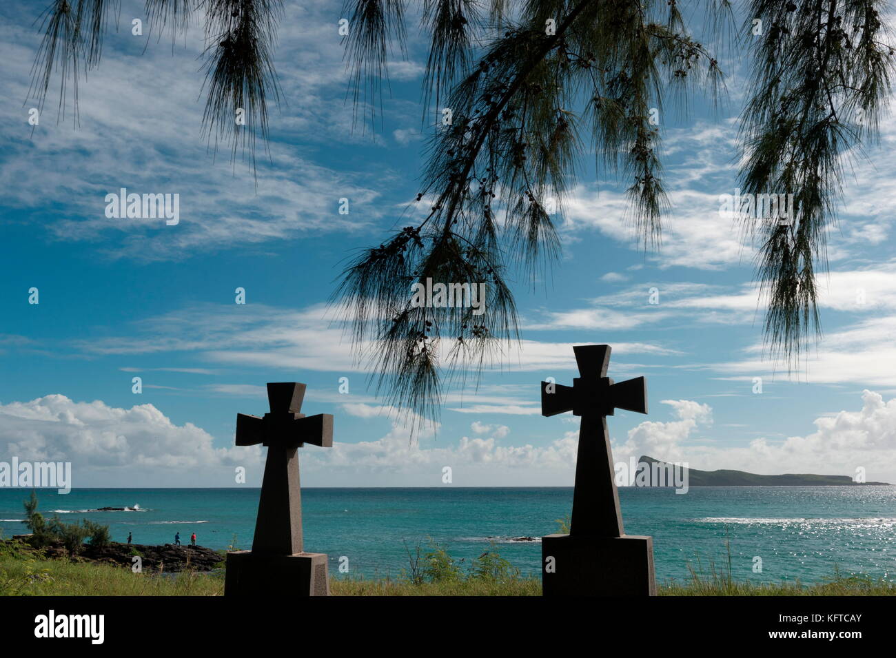 Red bus converted into a cafe, Saint Martin, Mauritius Stock Photo - Alamy