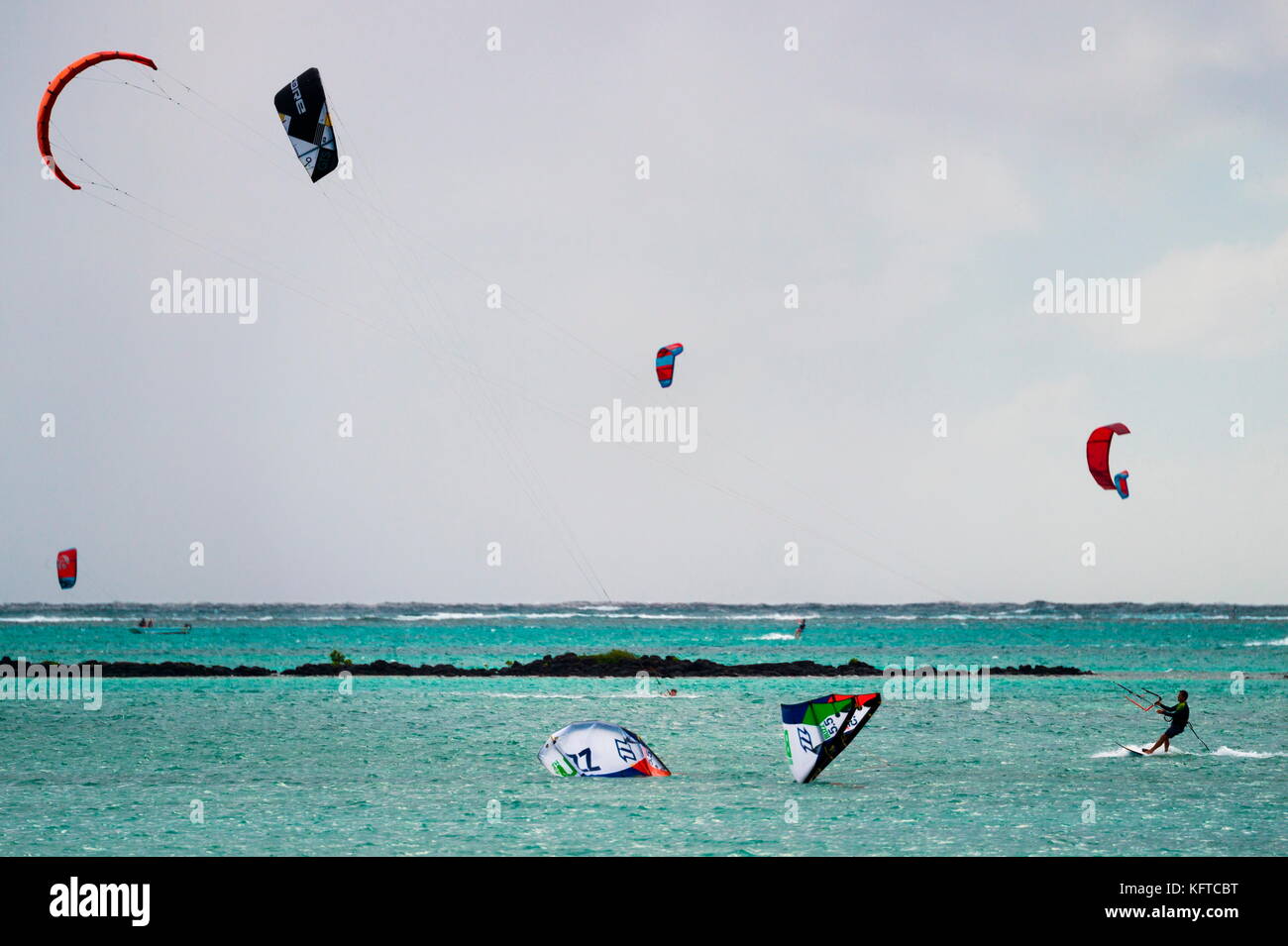 Red bus converted into a cafe, Saint Martin, Mauritius Stock Photo - Alamy