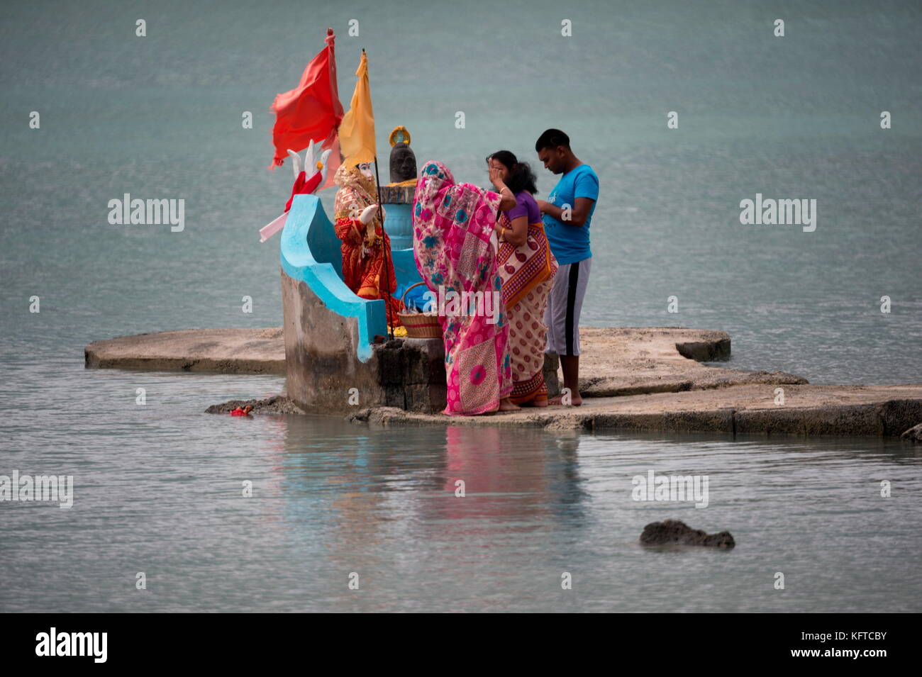 Red bus converted into a cafe, Saint Martin, Mauritius Stock Photo - Alamy
