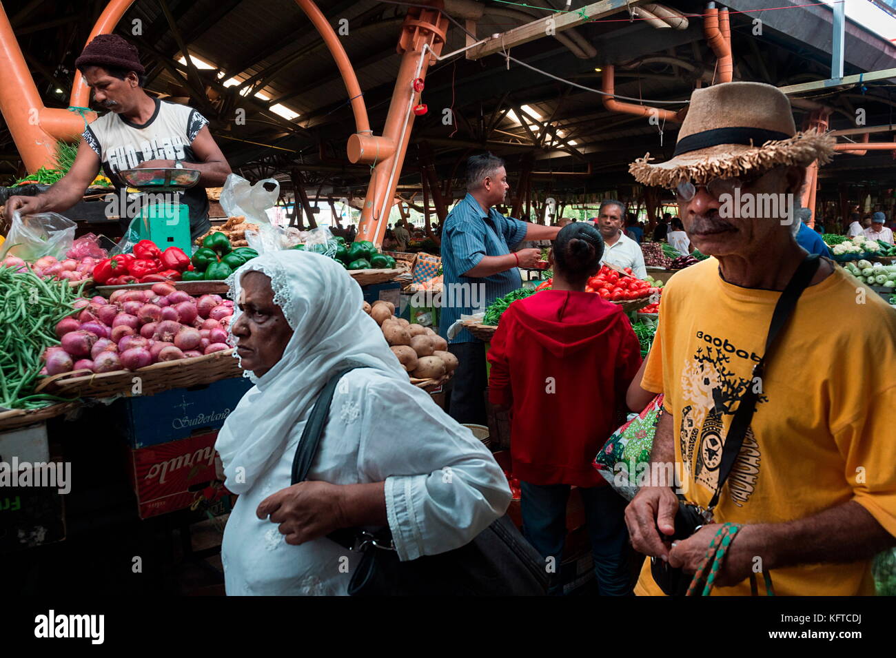 Red bus converted into a cafe, Saint Martin, Mauritius Stock Photo - Alamy