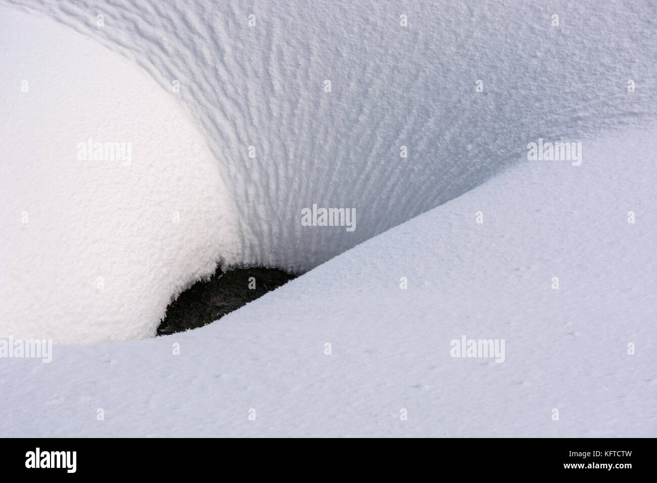 fancy snow layout on the ground. beautiful and unusual background Stock ...