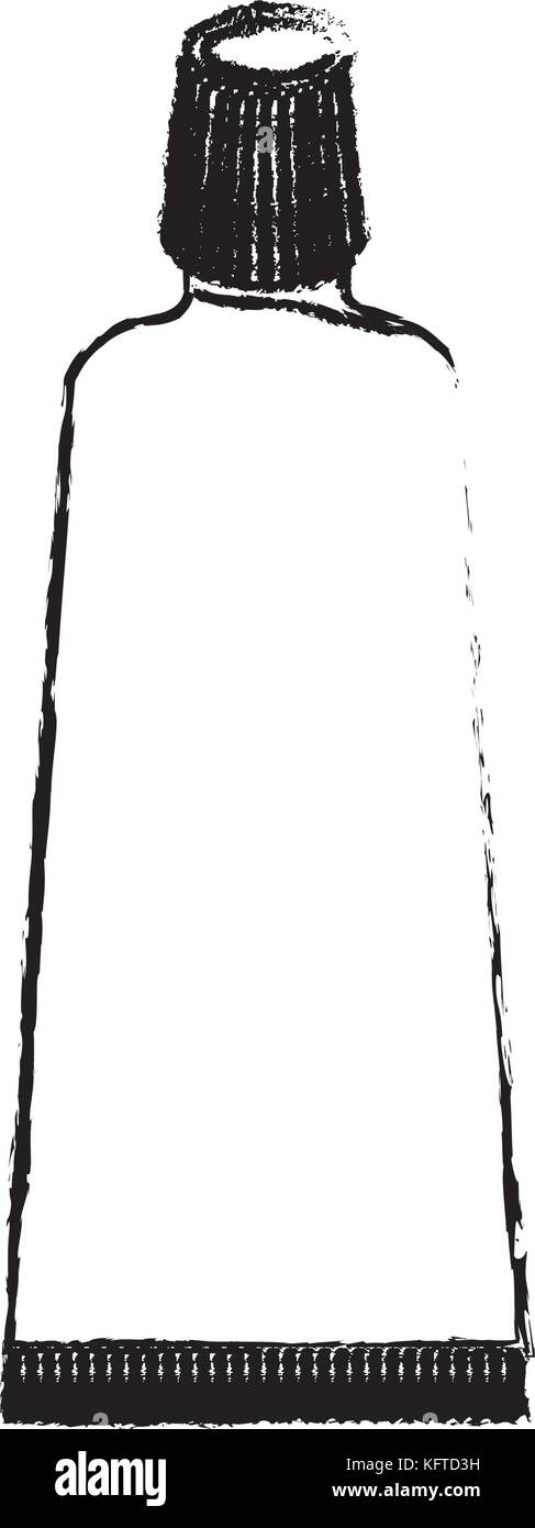 tube of toothpaste in monochrome blurred silhouette Stock Vector Image ...