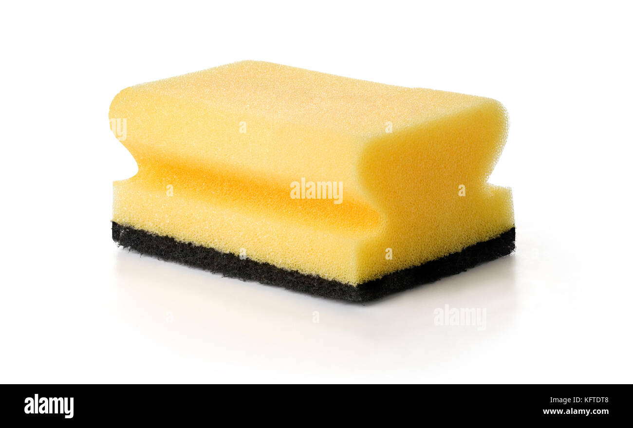 household cleaning sponge for cleaning with clipping path Stock Photo ...