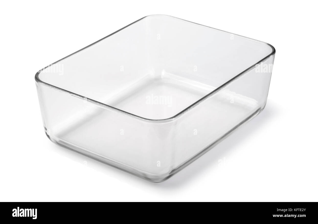 glass food container isolated on white background, with clipping path ...