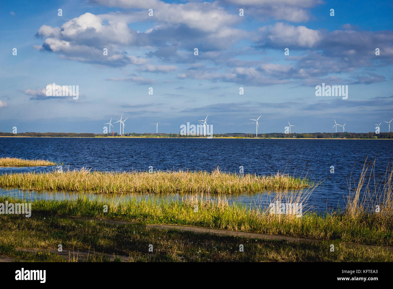 Resko Przymorskie coastal lake of the Baltic Sea in West Pomeranian ...