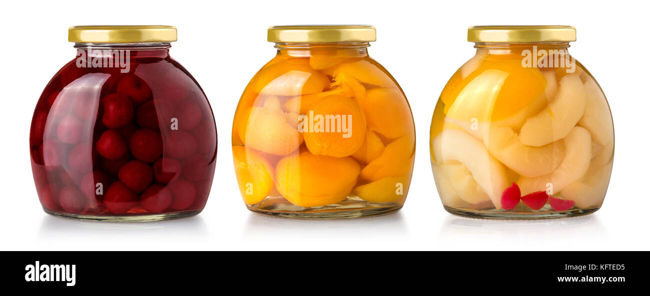 fruit jars isolated on white background Stock Photo - Alamy