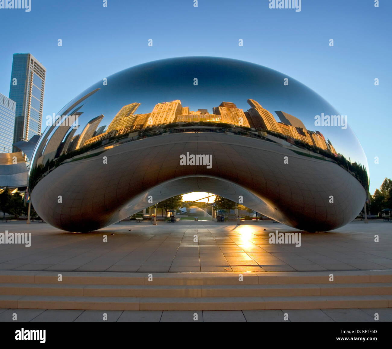 Cloud Gate also known as The Bean is a popular sculpture located in ...