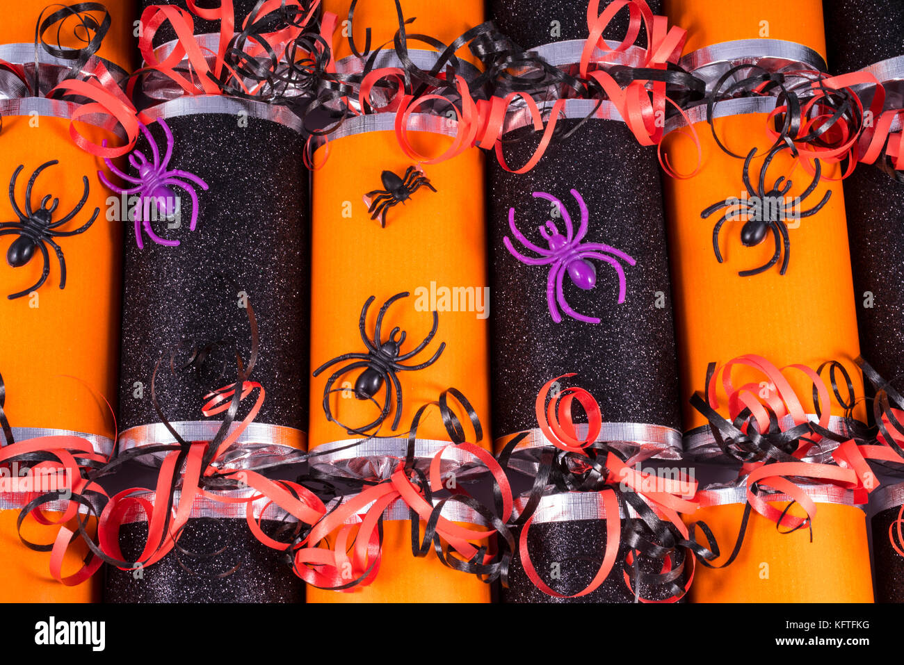 A studio shot of Holloween Crackers or otherwise known as Bon Bons. A ...