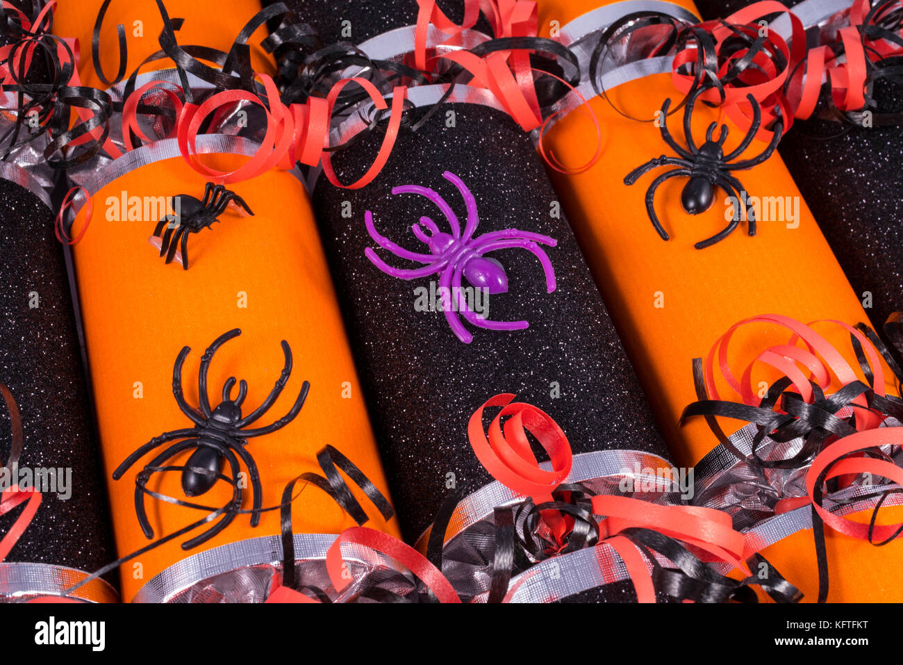 A studio shot of Holloween Crackers or otherwise known as Bon Bons. A ...