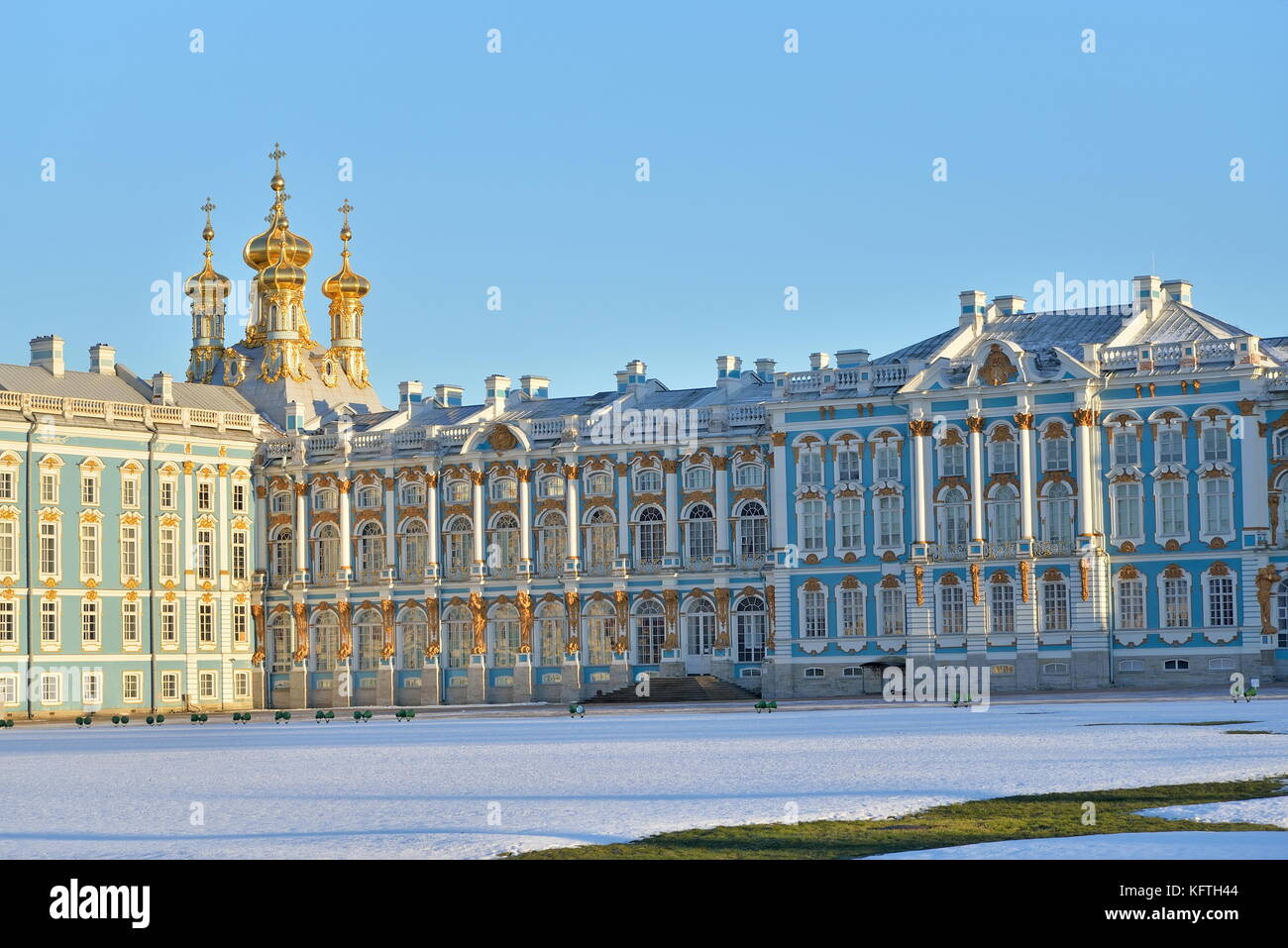 Catherine Palace in winter. Pushkin, Tsarskoye Selo, Saint Petersburg ...