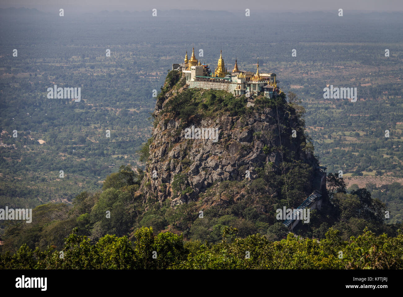 View of mount Popa temple in Burma Stock Photo - Alamy