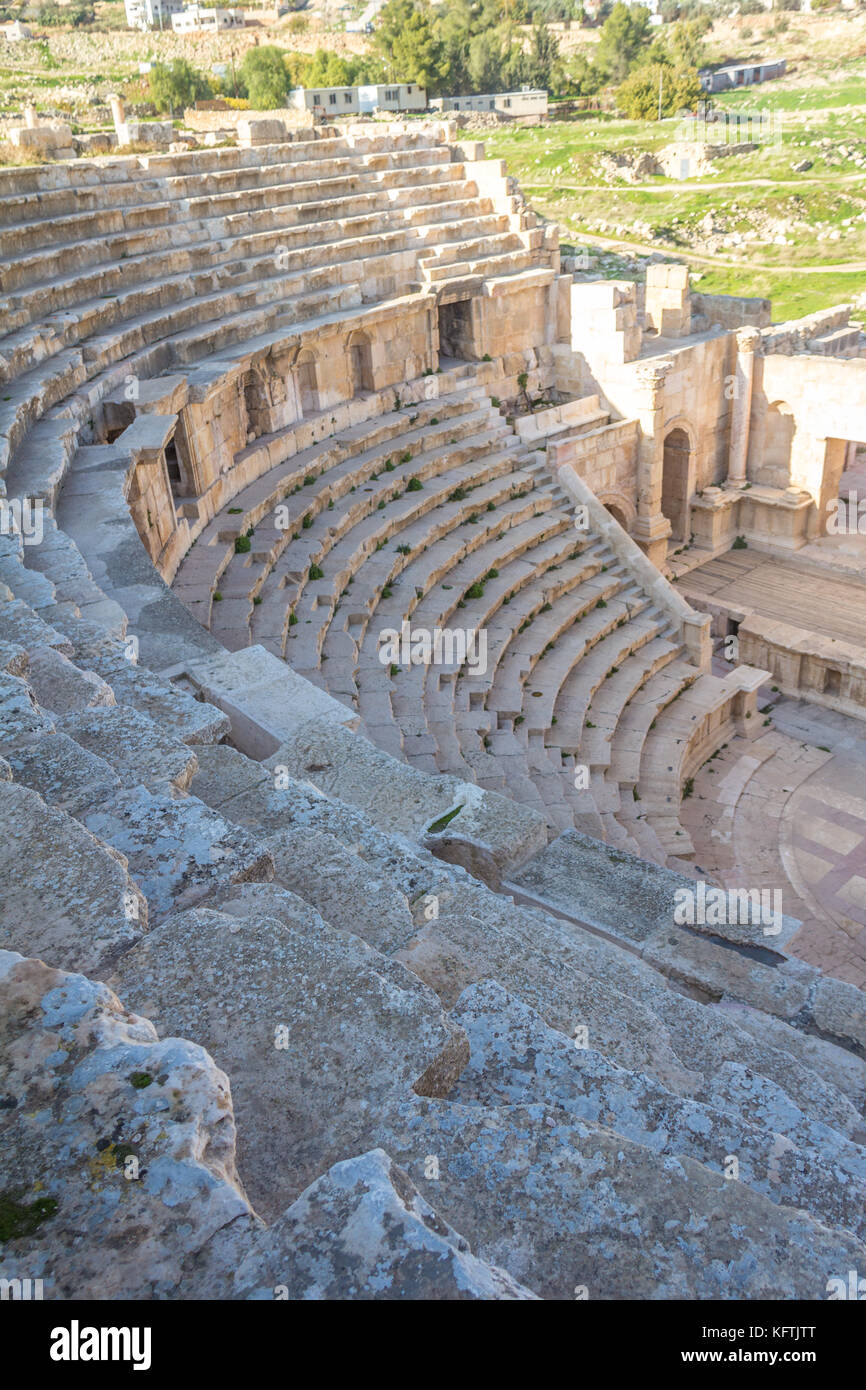Amphitheater in Jerash Jordan Stock Photo - Alamy