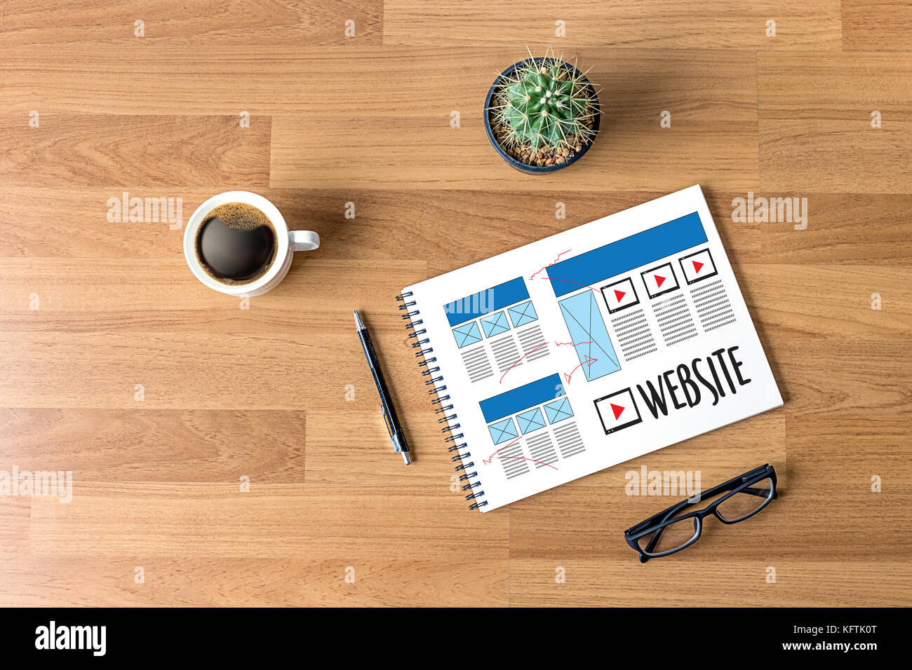 Website designer working layout sketch drawing Software Media WWW and ...