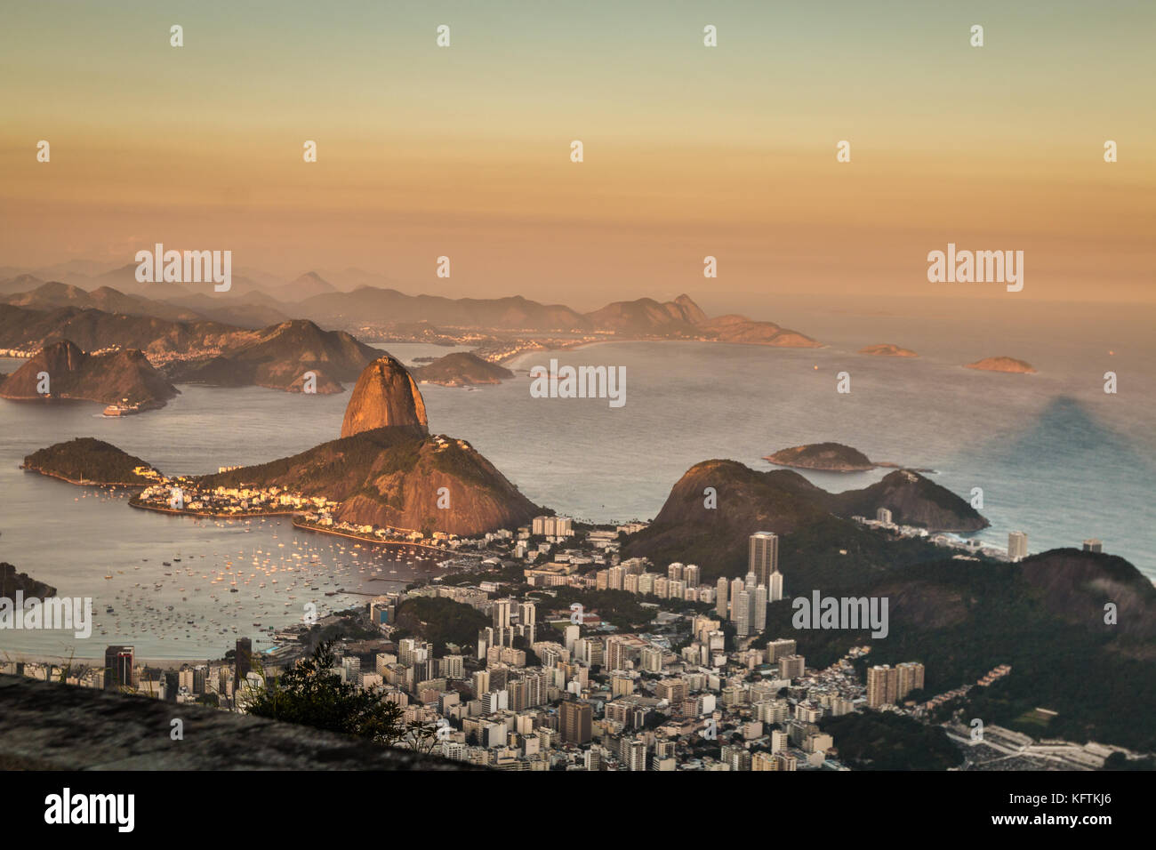 Sunset in Rio de Janeiro Brazil Stock Photo - Alamy