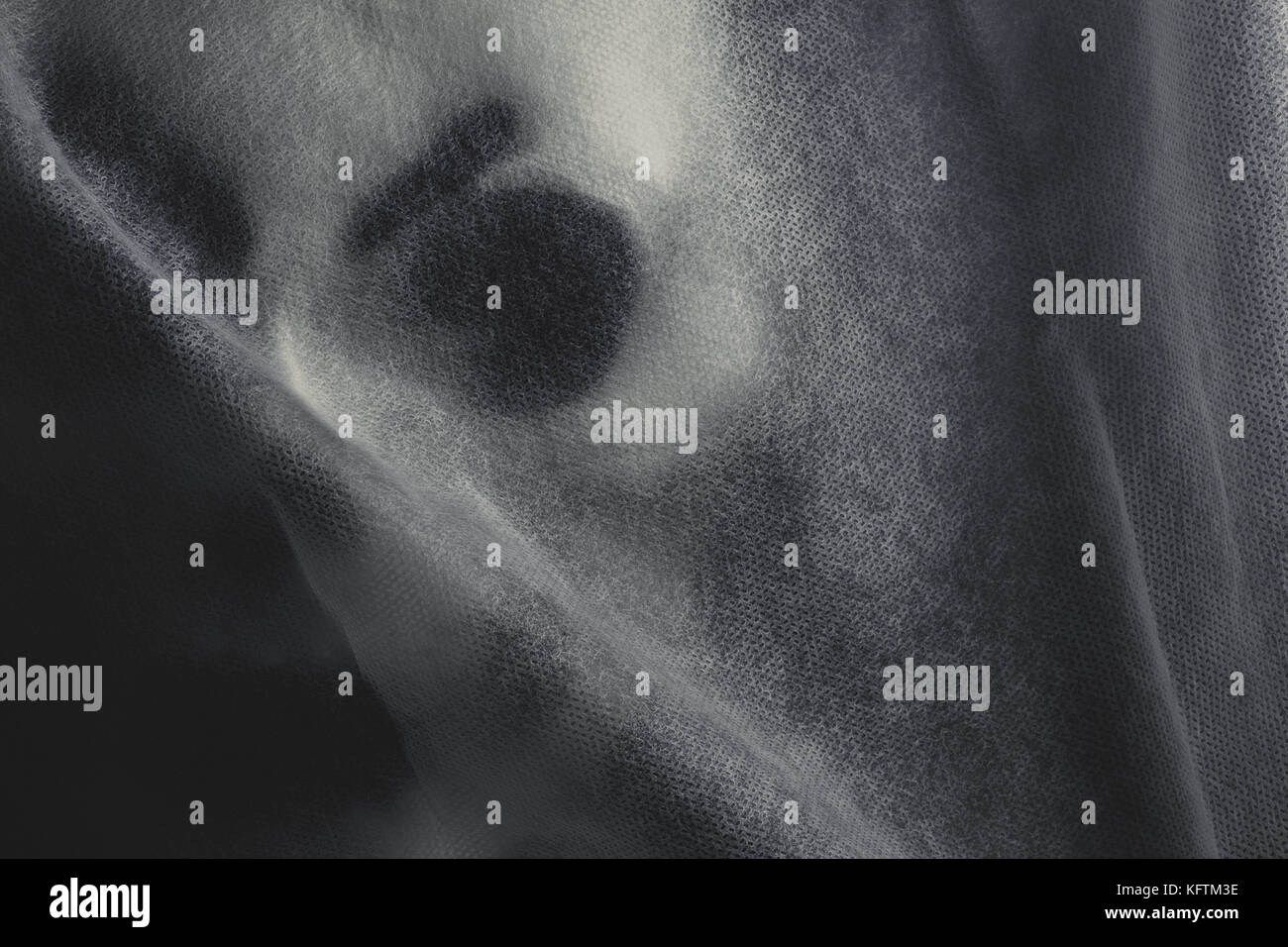 Ghost mask and veil with horror in the dark Stock Photo - Alamy
