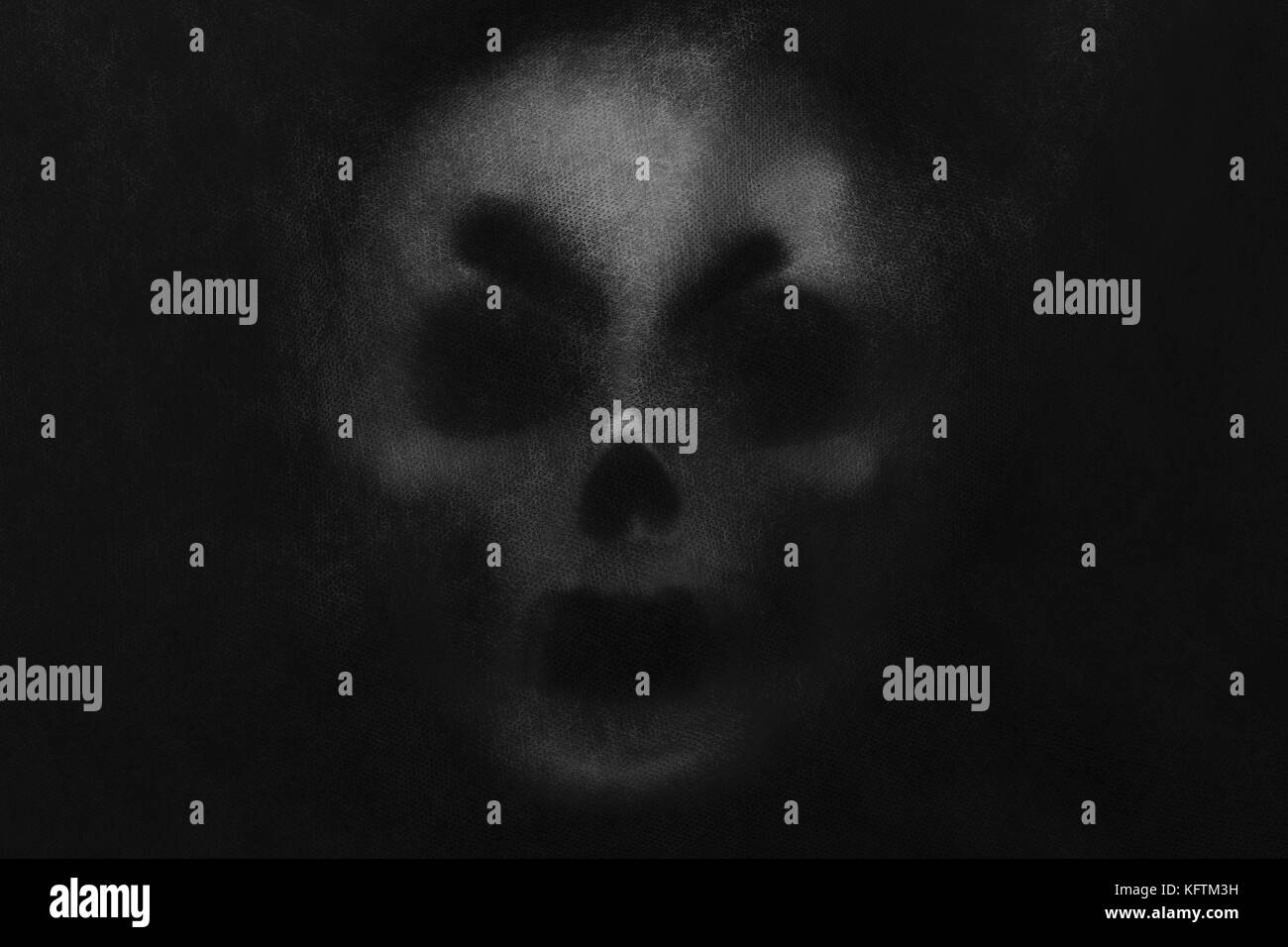 Scary zombie face on Black and White Stock Photos & Images - Alamy