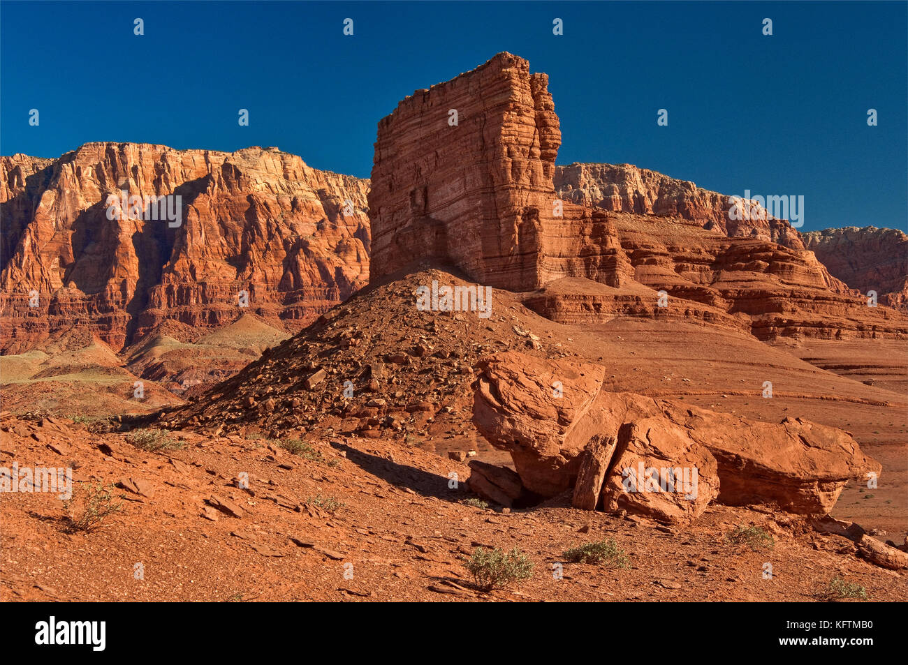 Cathedral Rock, butte near Lees Ferry, Paria Plateau escarpment in ...