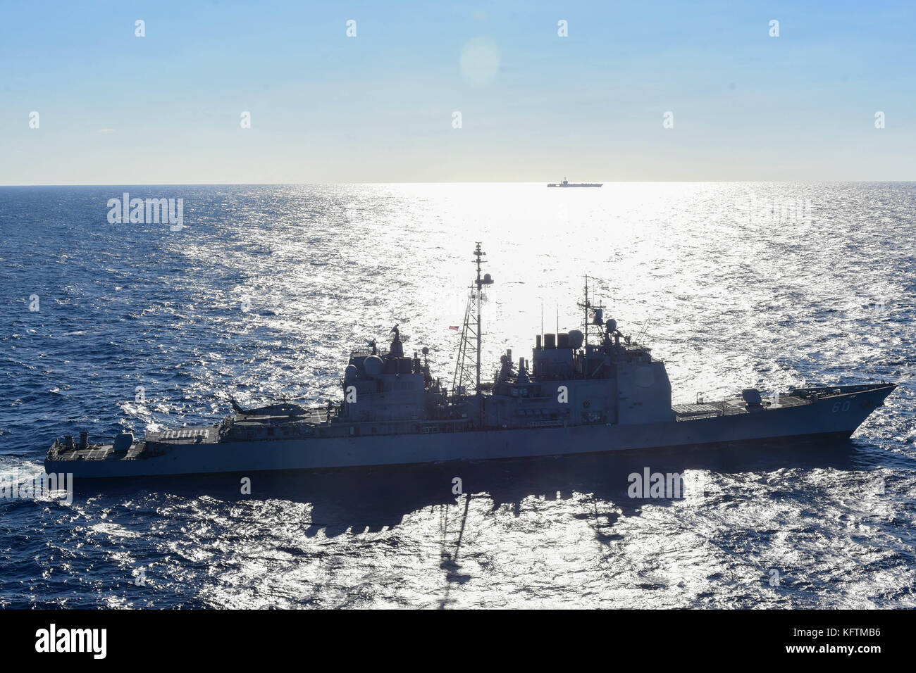 The Ticonderoga-class guided-missile cruiser USS Normandy (CG 60 ...