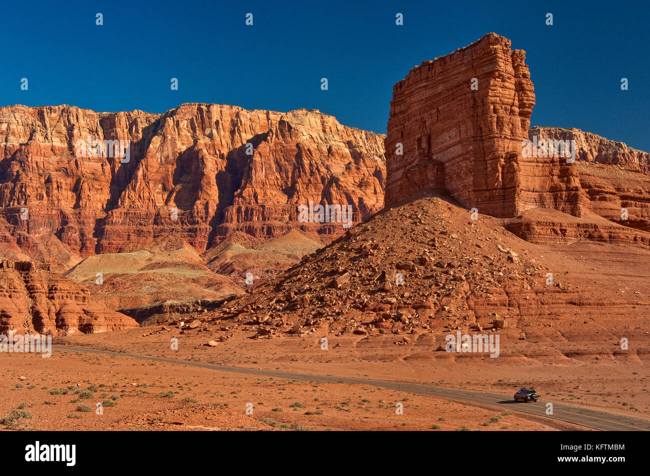 Cathedral Rock, butte near Lees Ferry, Paria Plateau escarpment in ...