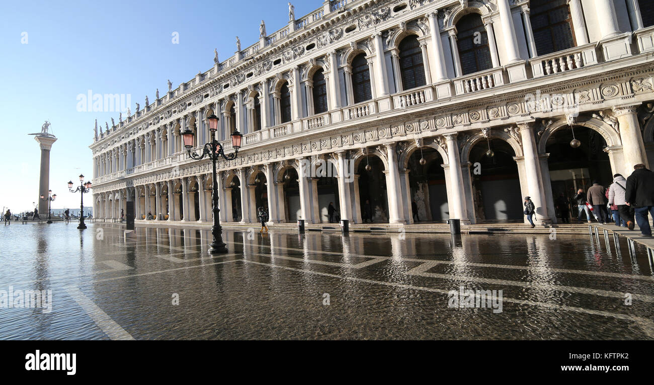Saint Mark square and ancient Palace of National Library called ...