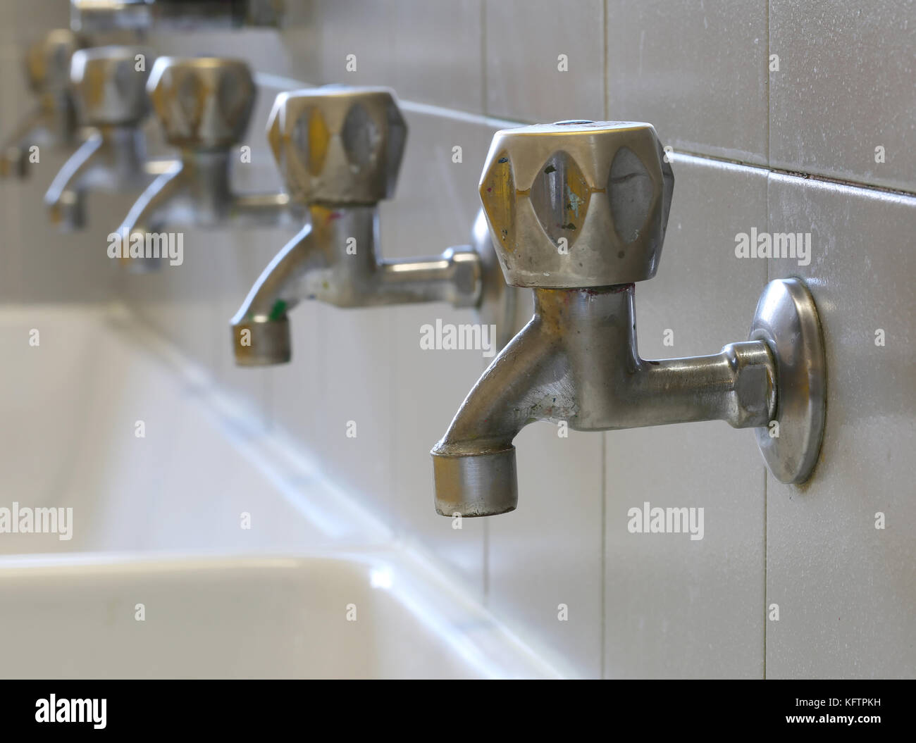 Water taps at primary school hi-res stock photography and images - Alamy