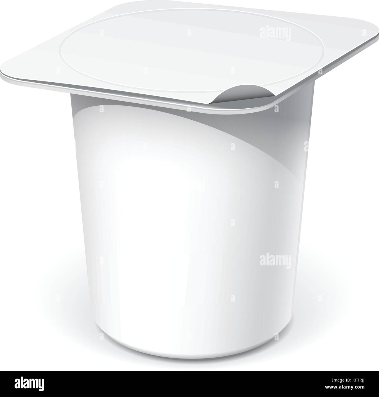White plastic container for yogurt Stock Vector Image & Art - Alamy