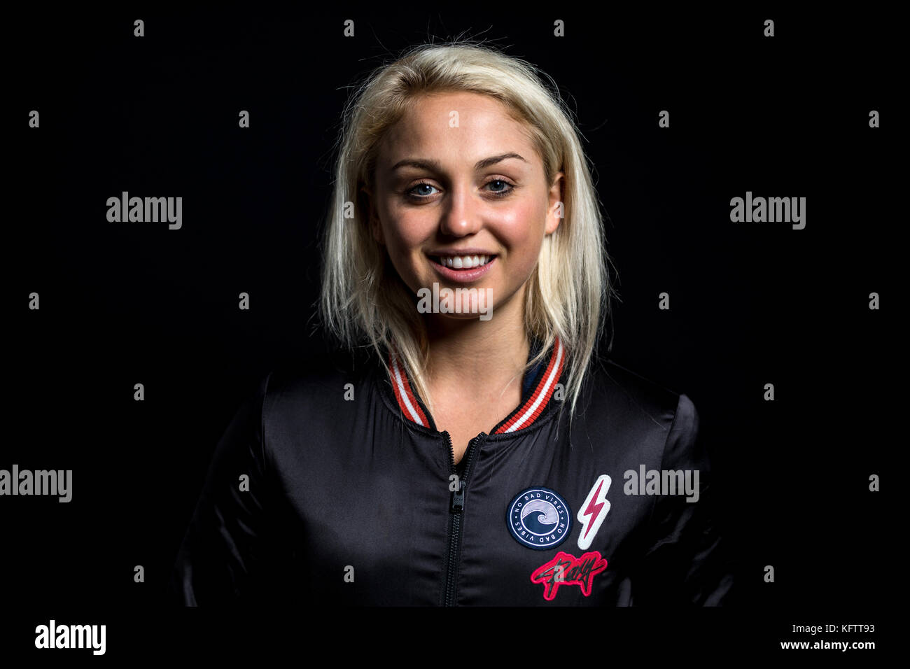 Team GB Snowboarder Aimee Fuller poses during the media day at The Snow ...
