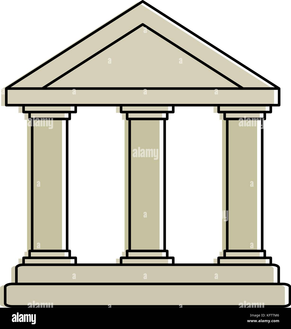 building with columns icon vector illustration design Stock Vector ...