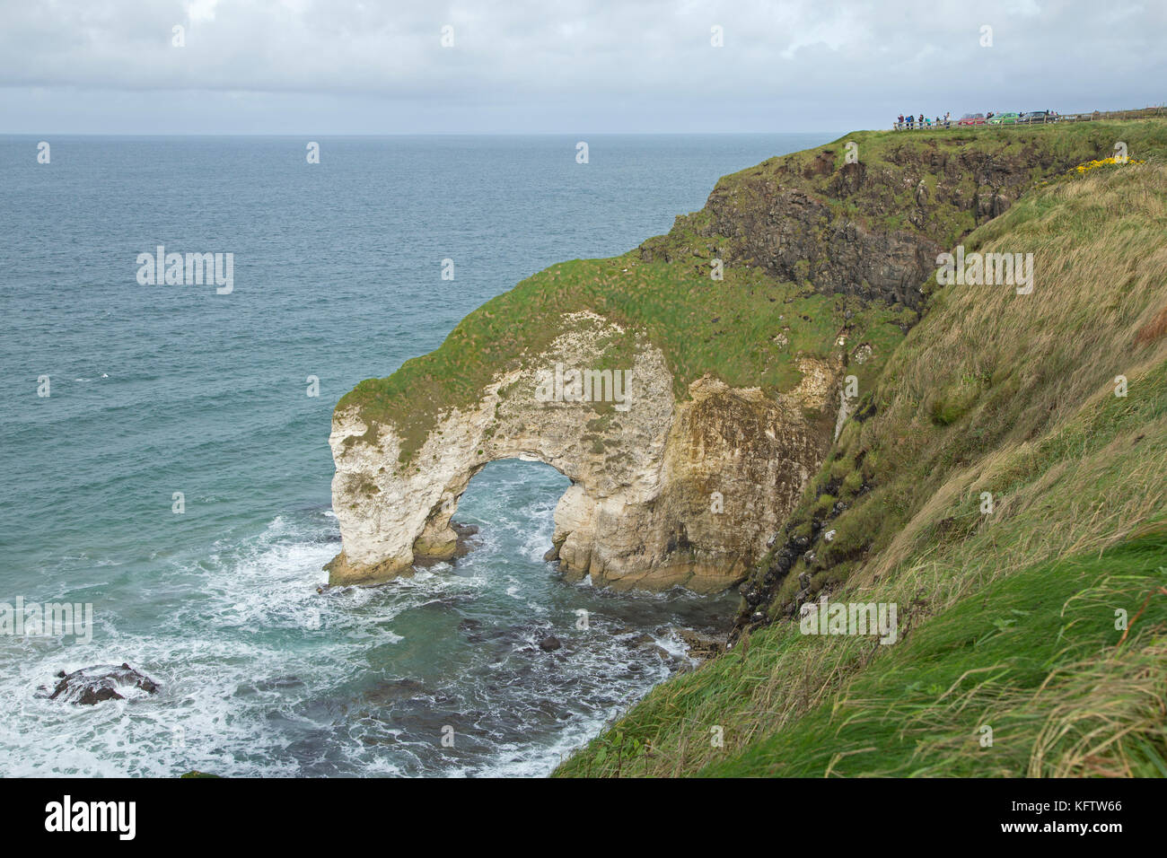 white cliffs near, Portrush, Co. Antrim, Northern Ireland Stock Photo ...