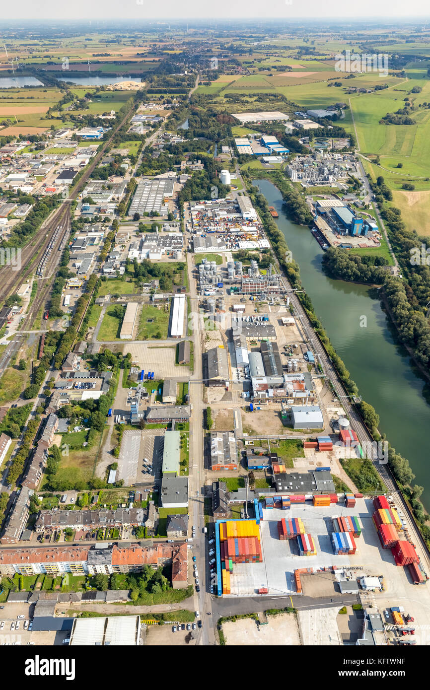 City Harbor Emmerich, river port on the Rhine, Port Emmerich, Lower ...