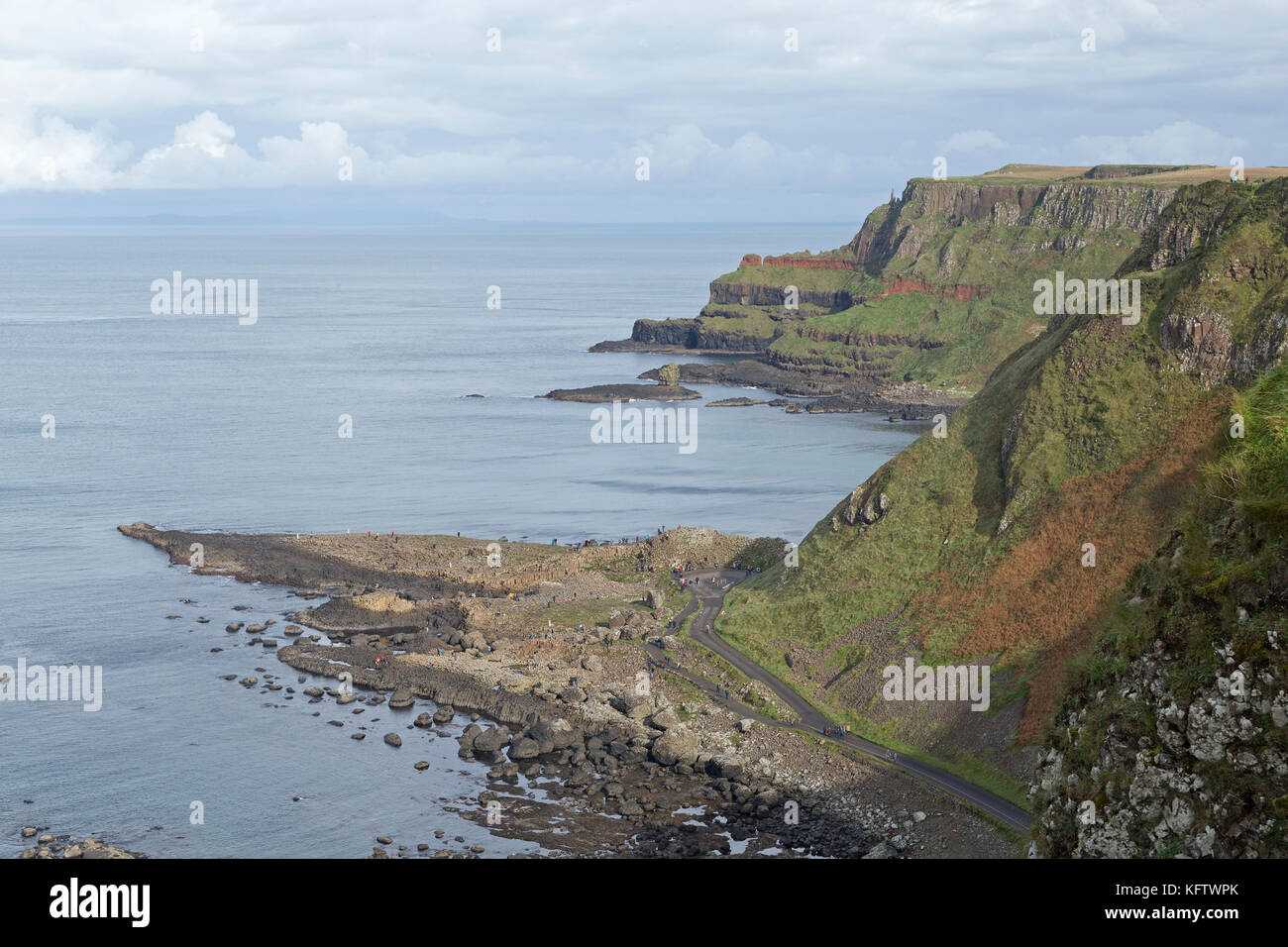 cliffs, Giants Causeway, Bushmills, Co. Antrim, Northern Ireland Stock ...