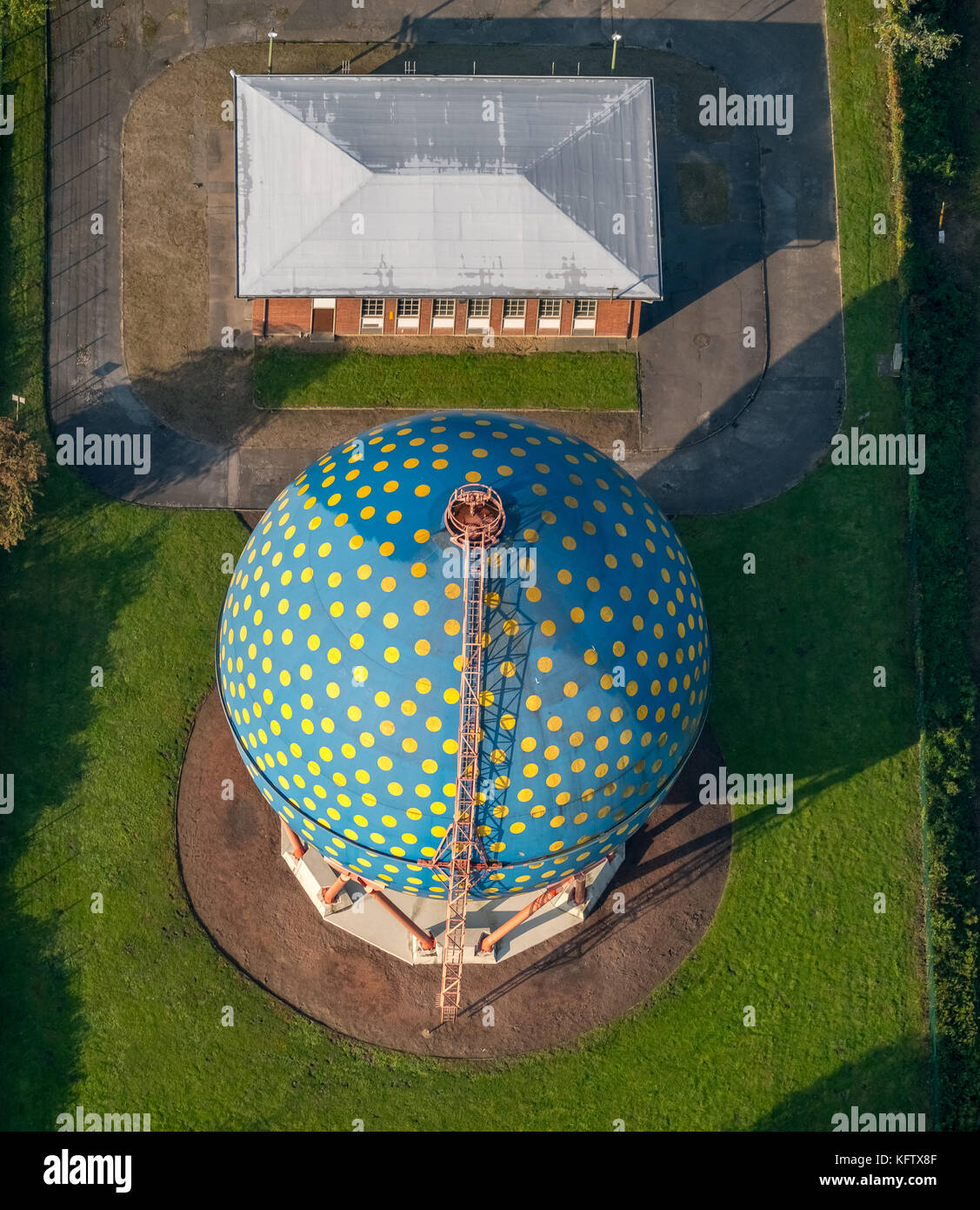 Spherical gas container on the Rhine-Herne Canal, THE BALL, ROLF ...