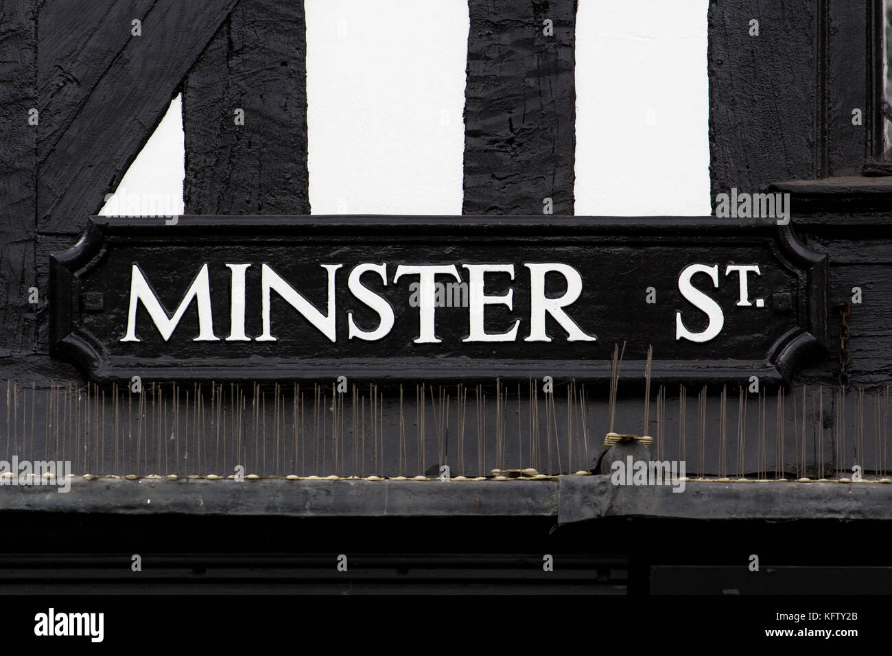 Unusual street name signs - Minster Street, Salisbury, Wiltshire, UK ...