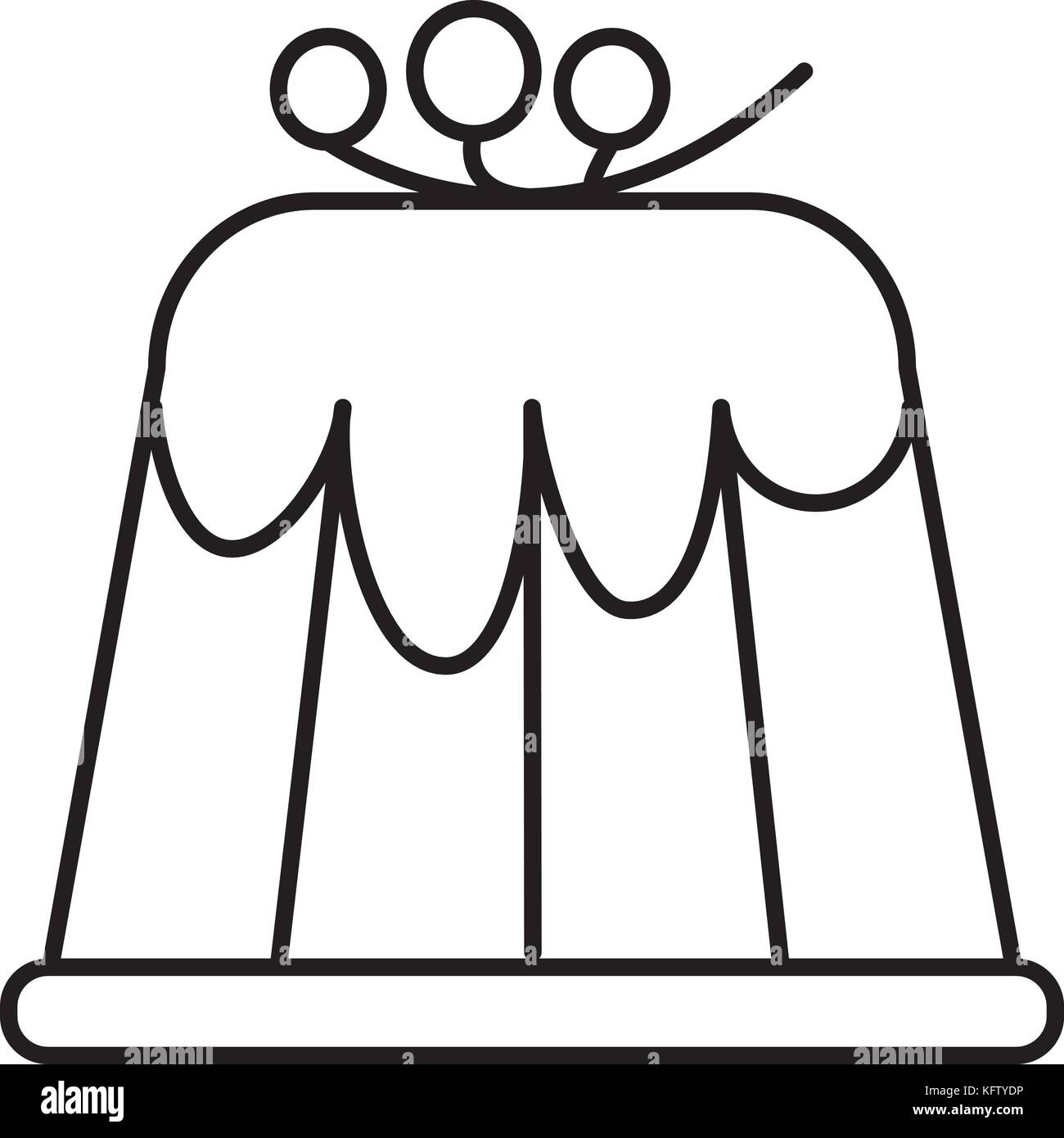 pudding vector line icon, sign, illustration on background, editable ...