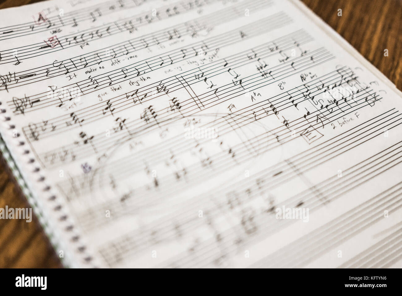 Music score sheet music pencil hi-res stock photography and images - Alamy