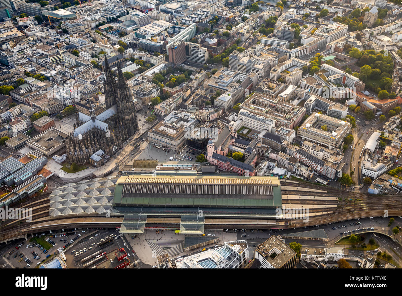 Cologne Cathedral and Cologne Central Station, train to Cologne, the ...