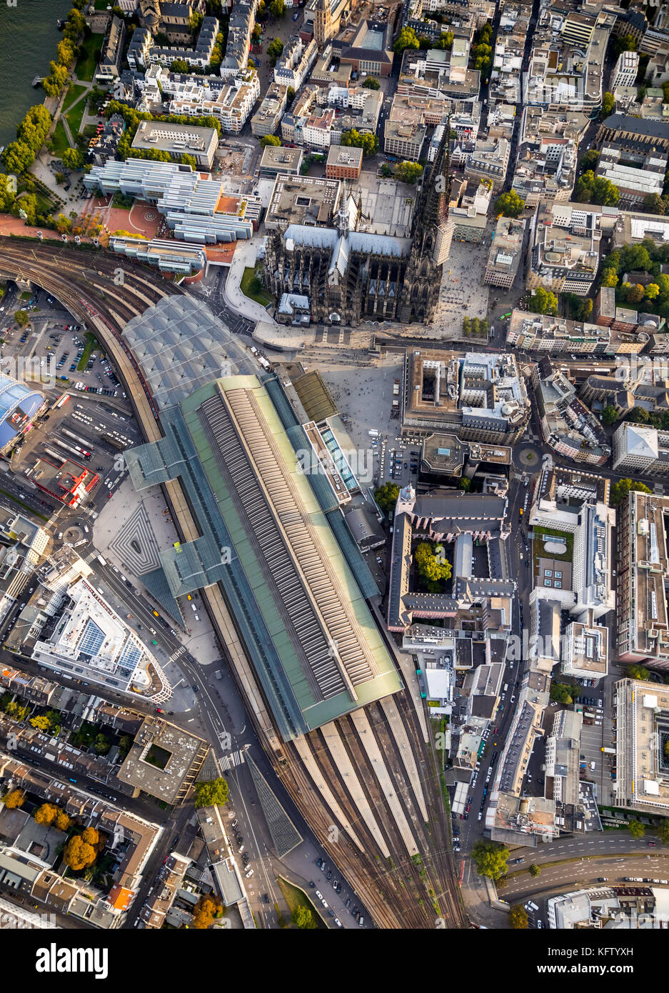 Cologne Cathedral and Cologne Central Station, train to Cologne, the ...