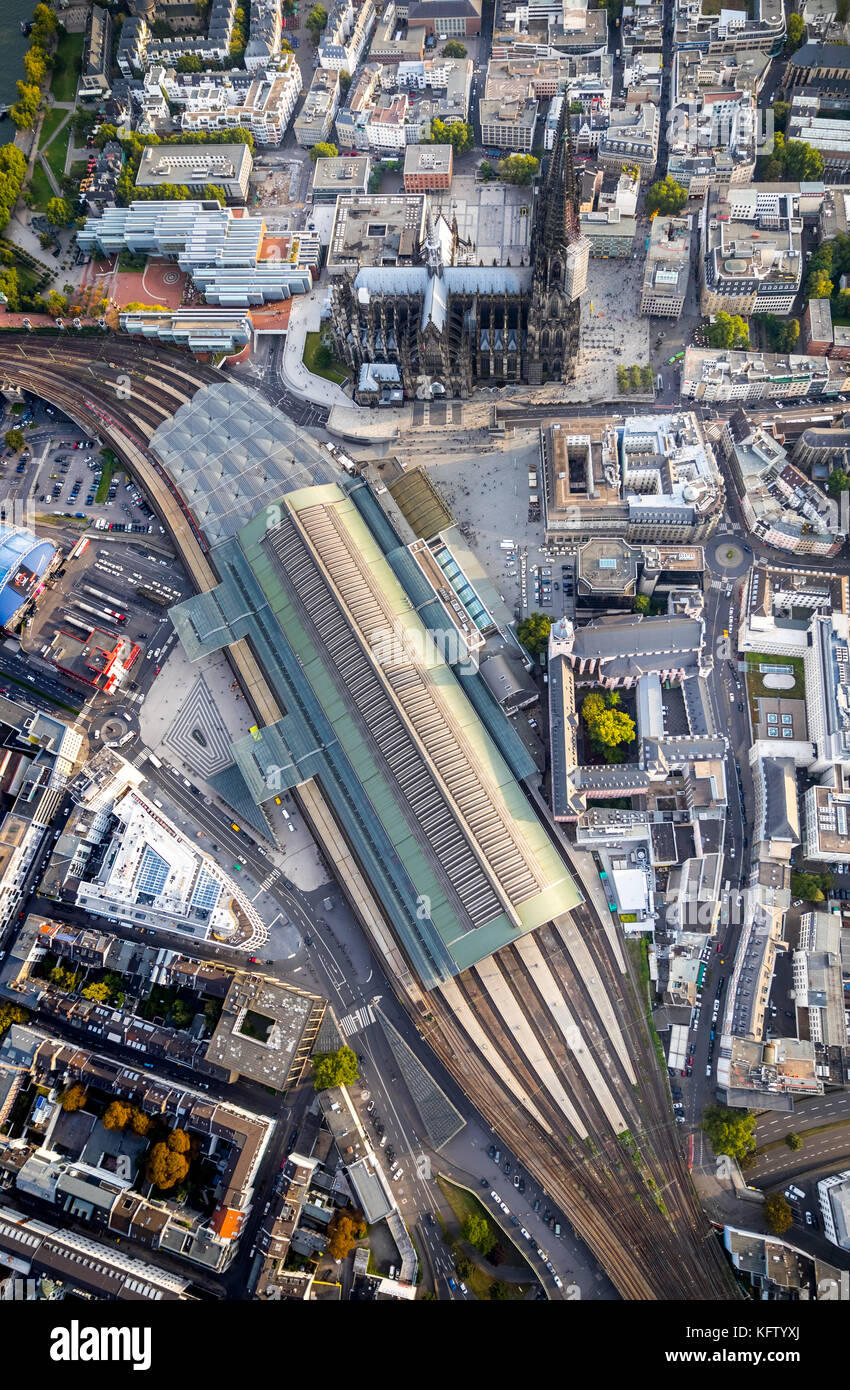 Cologne Cathedral and Cologne Central Station, train to Cologne, the ...