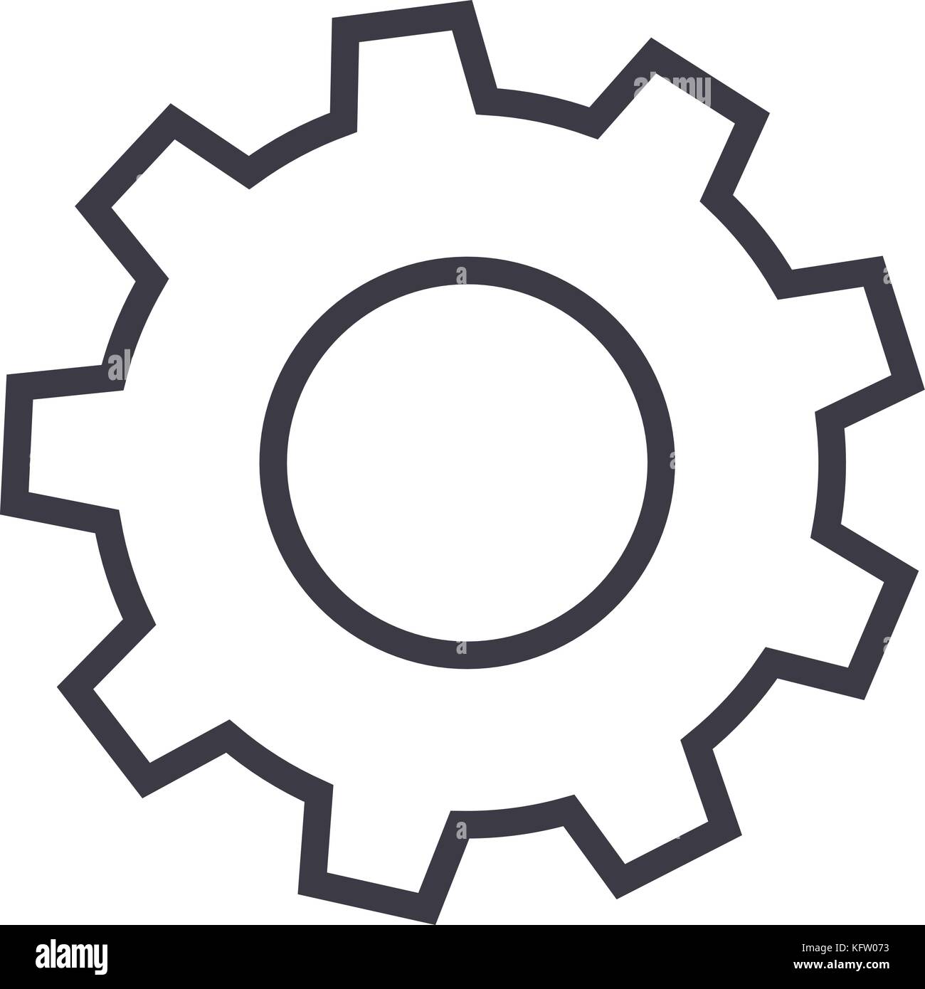 settings, edit vector line icon, sign, illustration on background ...