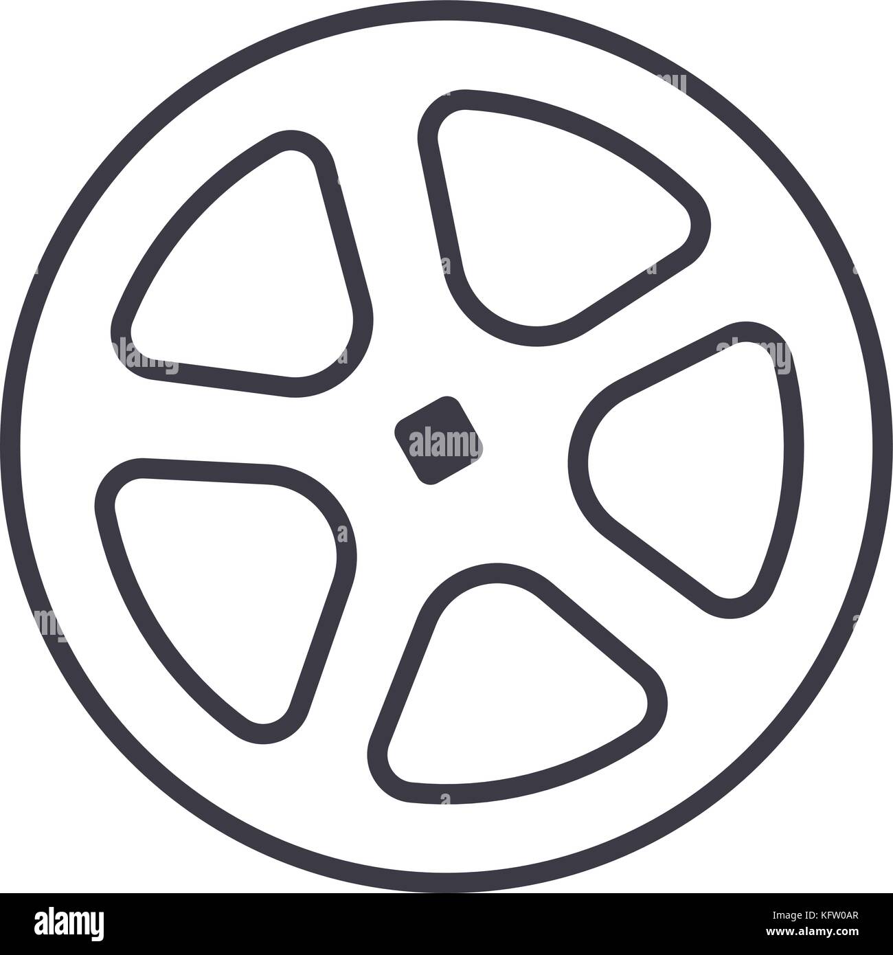 shutter pipe vector line icon, sign, illustration on background ...