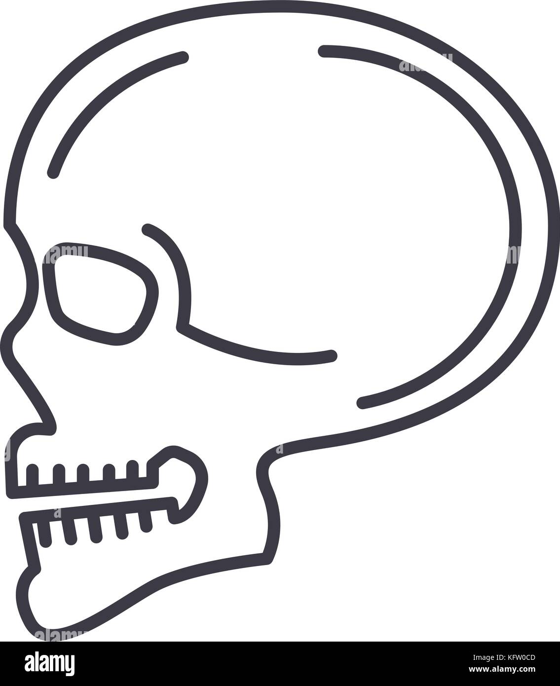 Skull Profile Vector