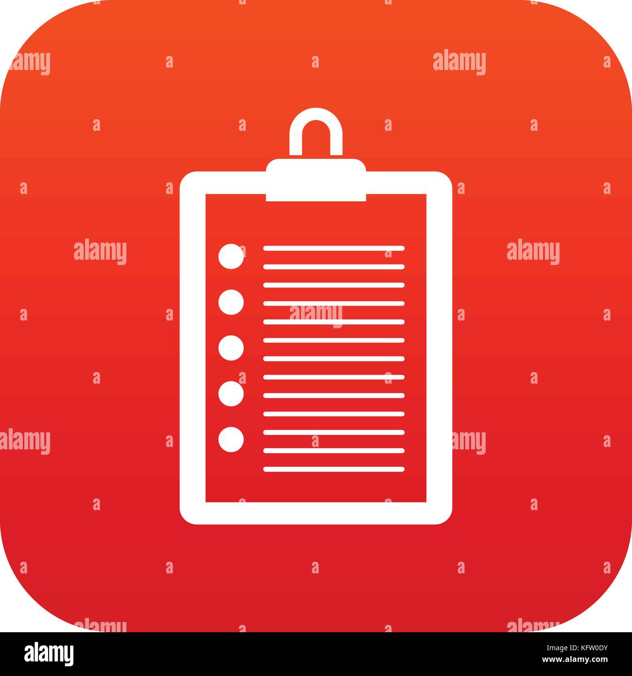 To do list icon digital red Stock Vector Image & Art - Alamy