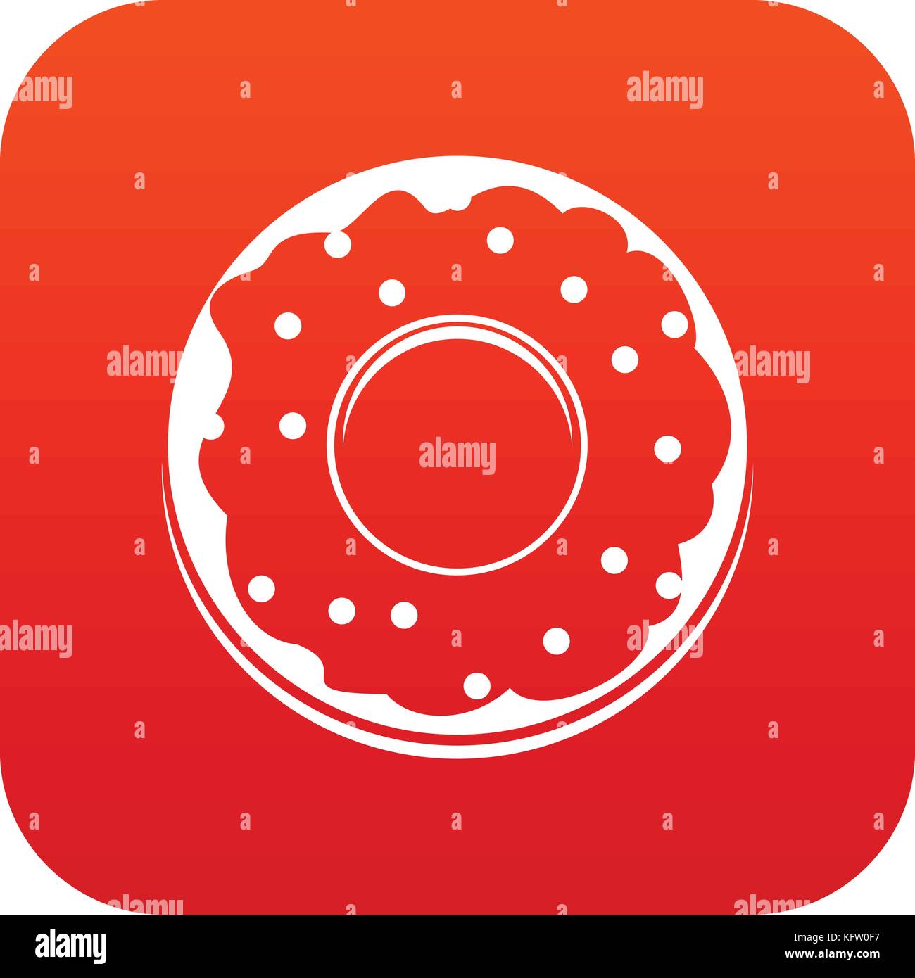 Donut icon digital red Stock Vector Image & Art - Alamy