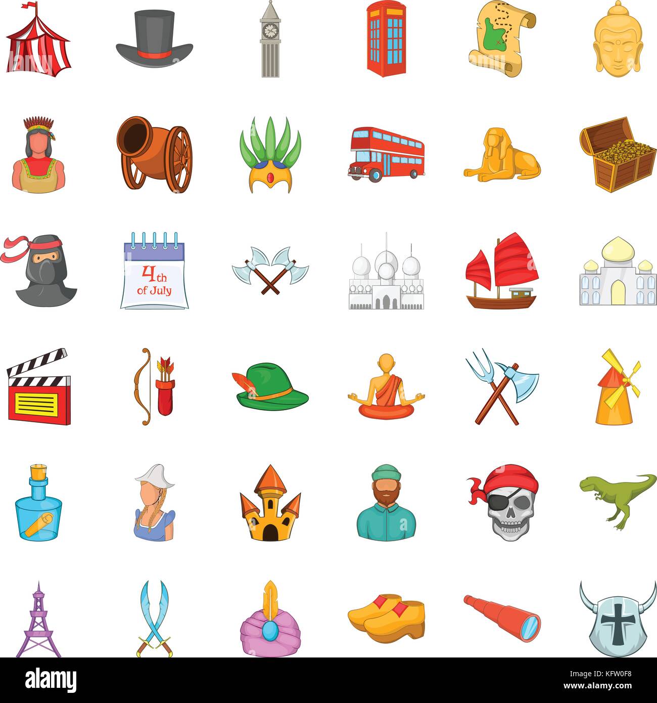 Calendar icons set, cartoon style Stock Vector Image & Art - Alamy